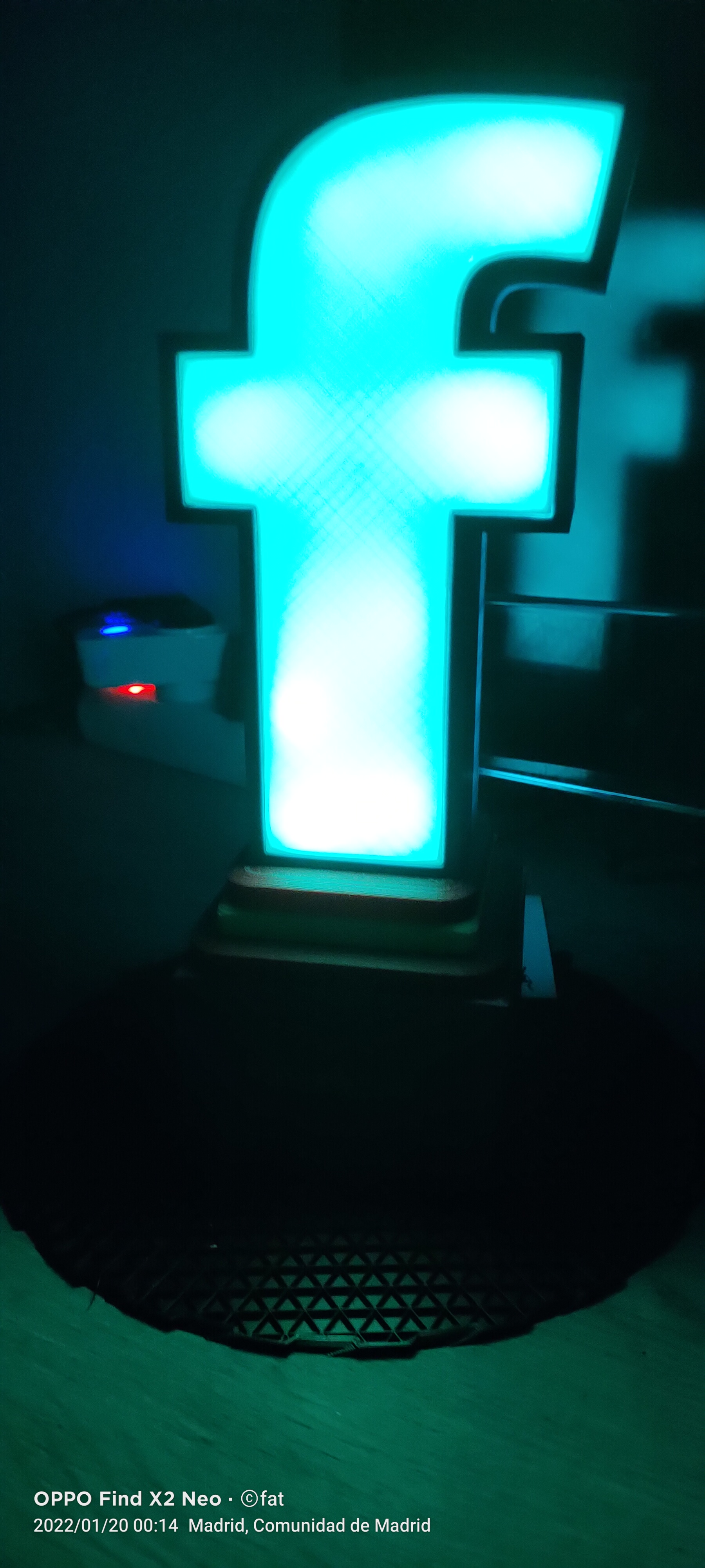OBJ file Ambient lamp Facebook, led and phosphorous 🔦 (GCODE)・3D ...