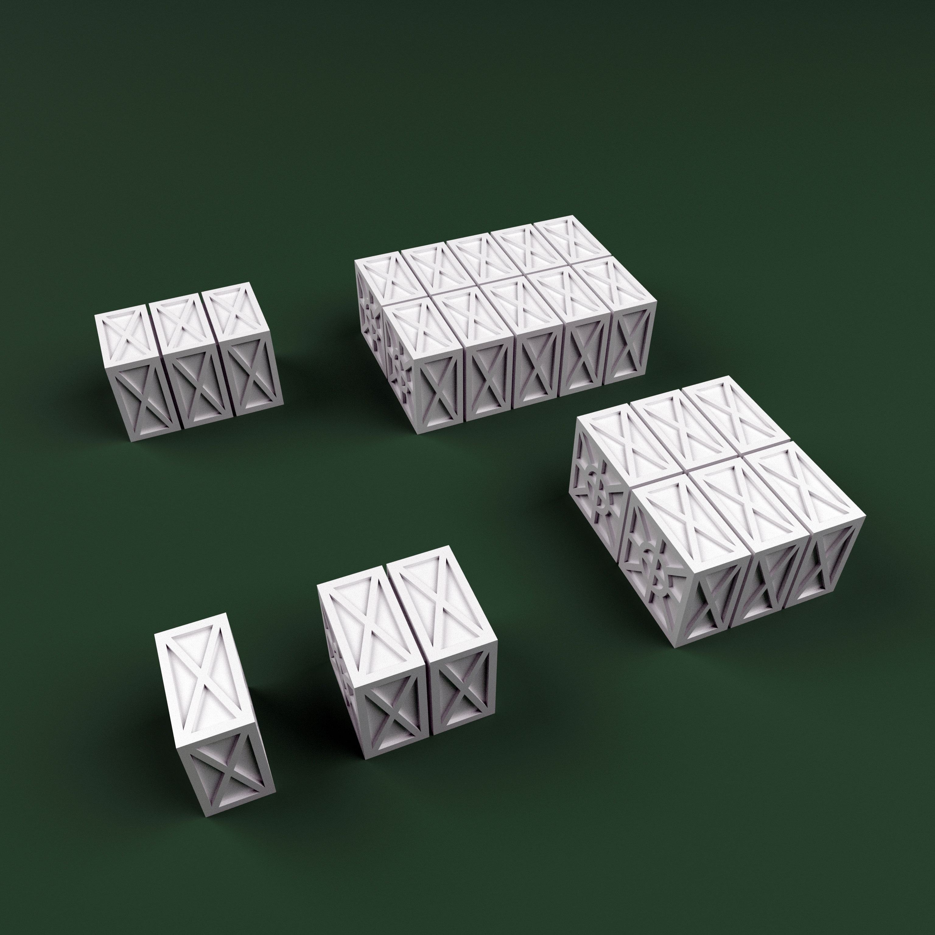 ♟ Sci-fi supply boxes 02・Free STL File for ・Cults