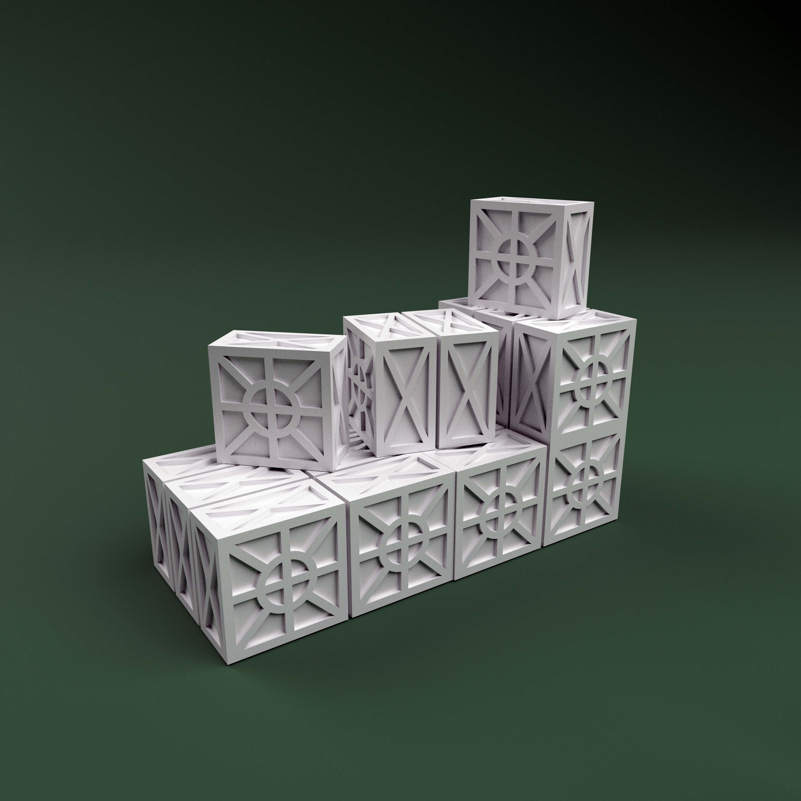 ♟ Sci-fi supply boxes 02・Free STL File for ・Cults