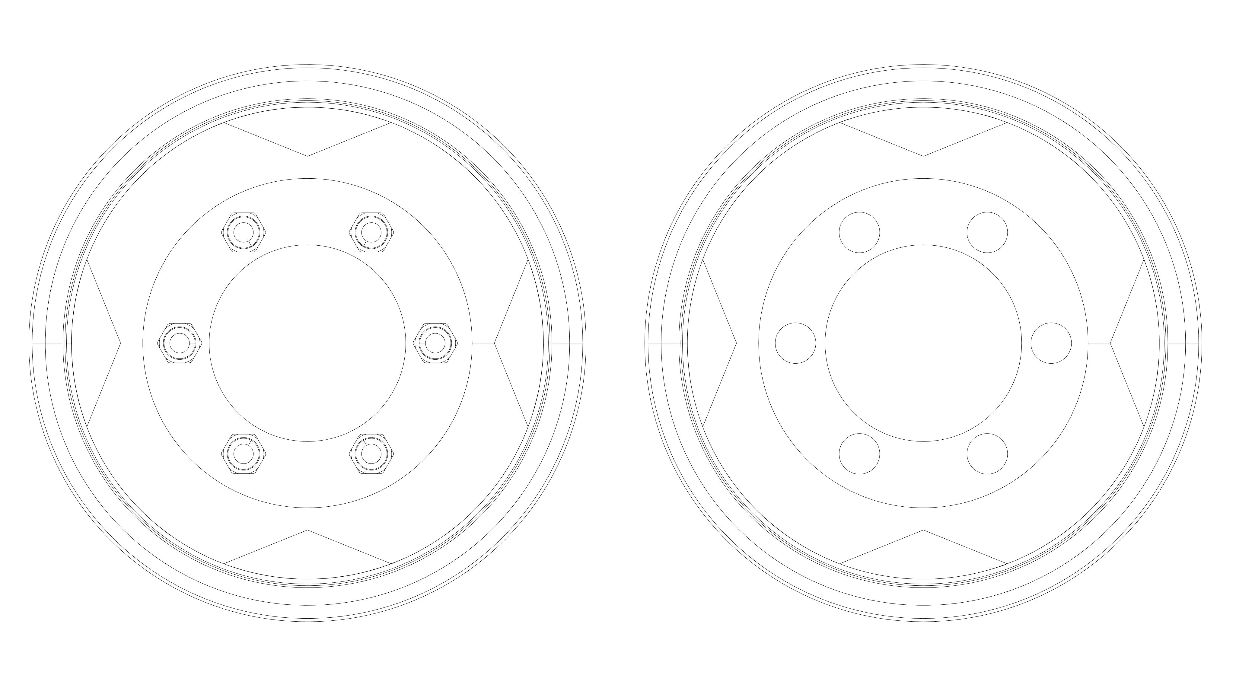 🚚 Set of truck wheels with tires and dual rear・ STL File for ・Cults
