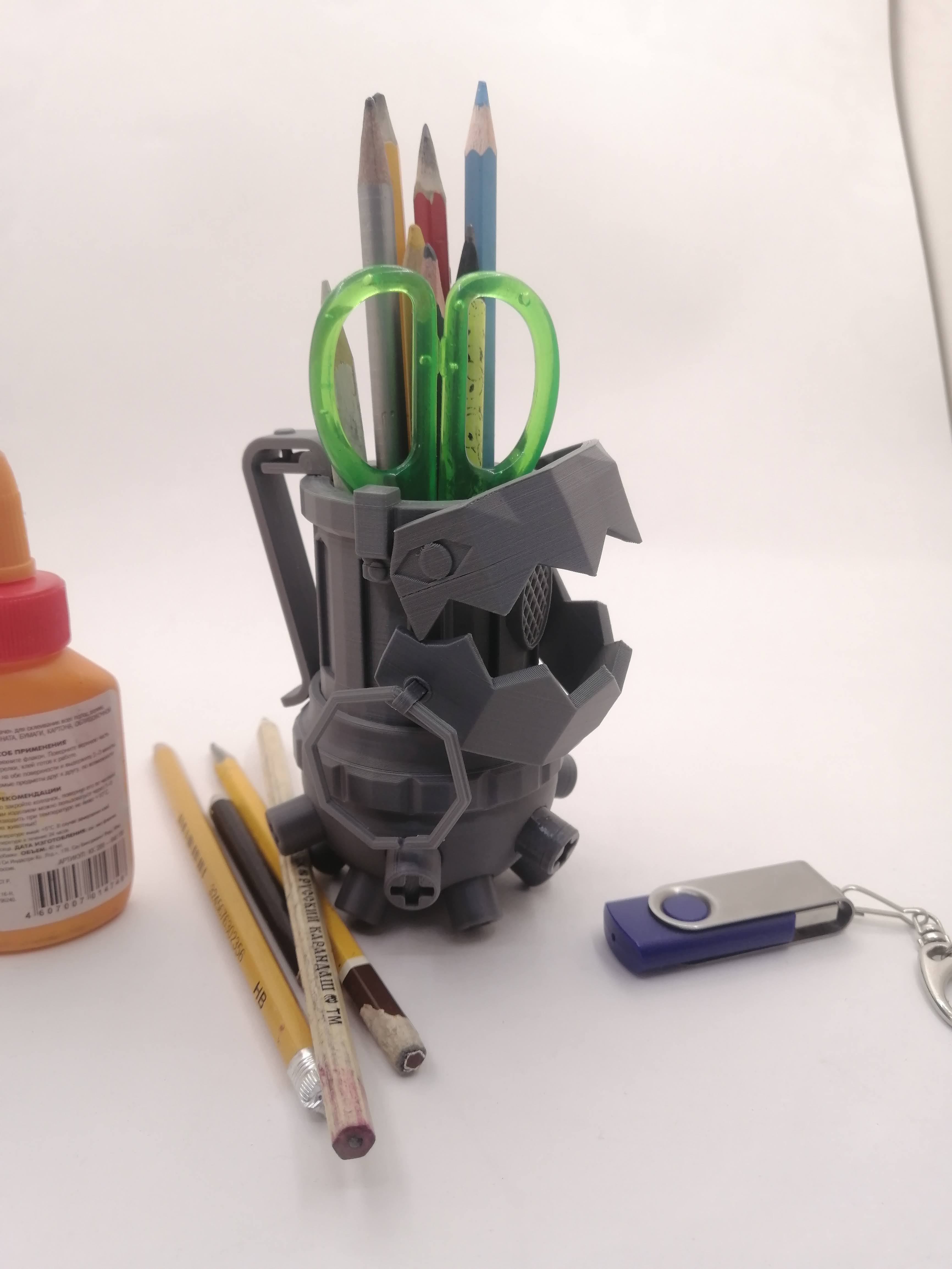 Файл STL Arcane Jinx grenade pen holder(no supports) 🖊️ ・3D-печать ...