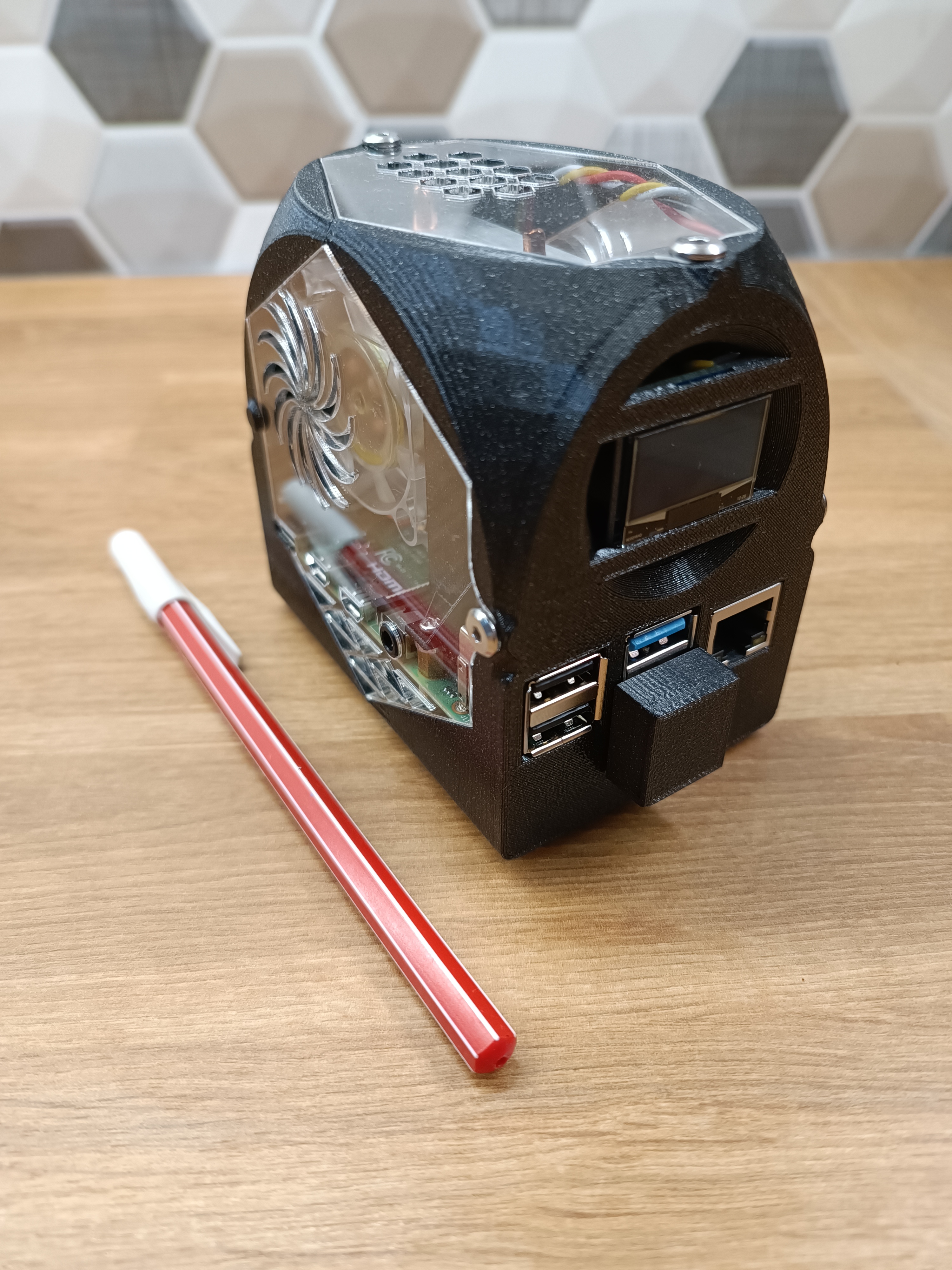 STL file Raspberry Pi 4B case mini computer desktop PC with SSD boot ...