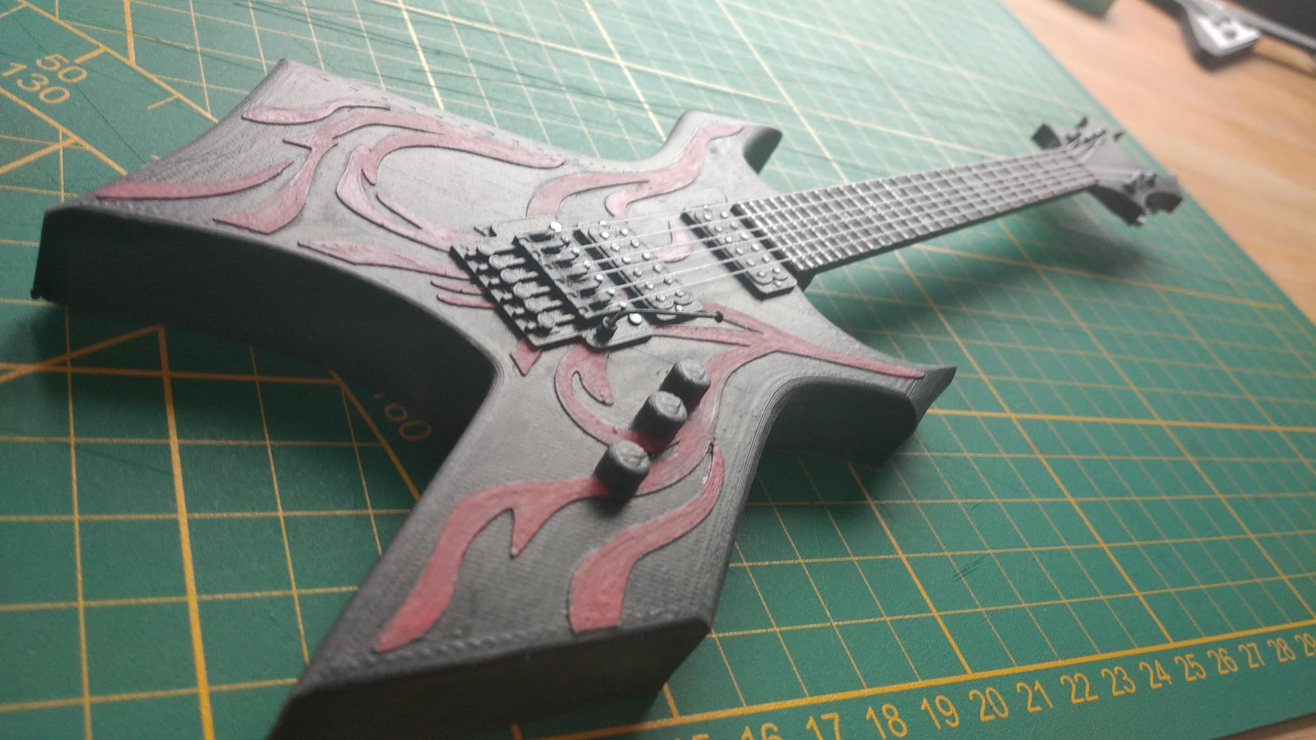🤑 Bc Rich Warlock mini Guitar model・Free STL File for 3D printing・Cults