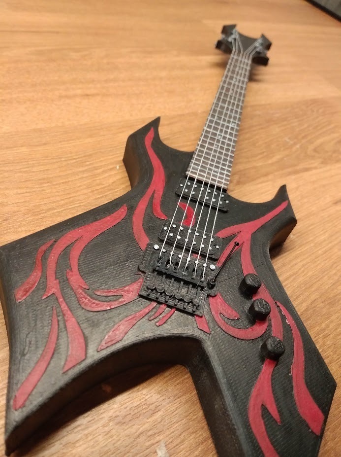🤑 Bc Rich Warlock mini Guitar model・Free STL File for 3D printing・Cults