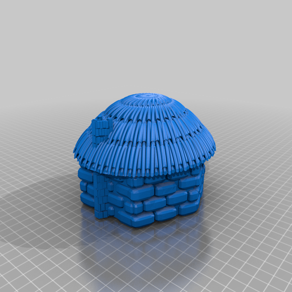 🛖 Terrain - Thatch roofed hut・Free 3D File for ・Cults