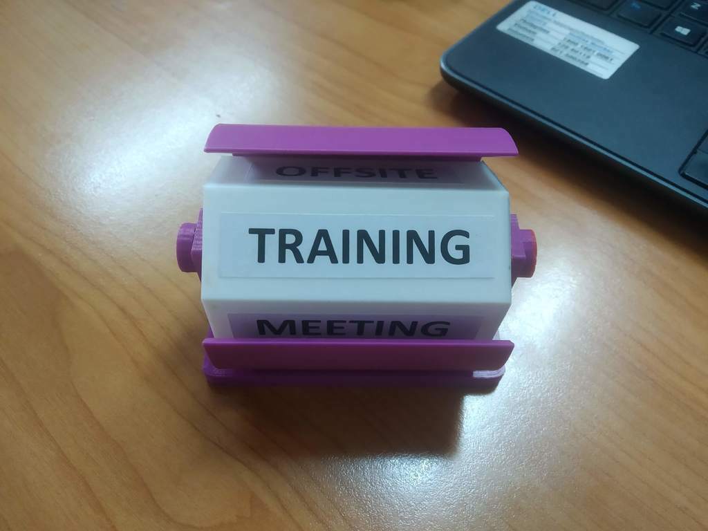 🏢 Office Desk Rotatable Signage・Free 3D File for ・Cults