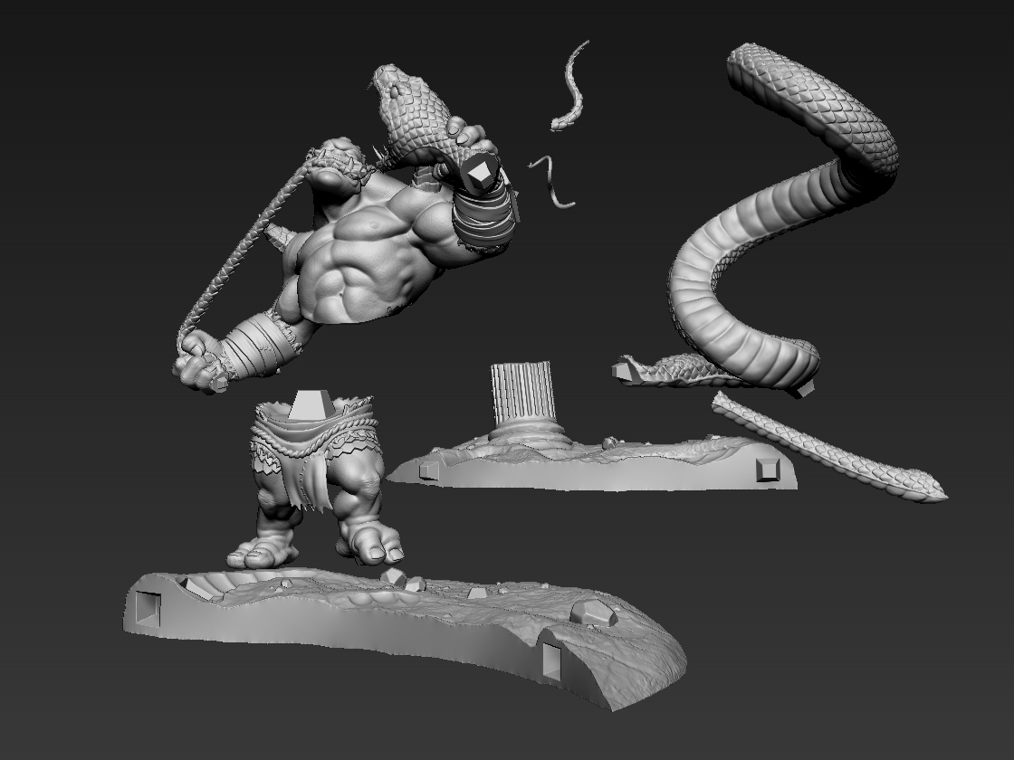 STL file Cyclops vs Snake 🐍 ・3D printer design to download・Cults