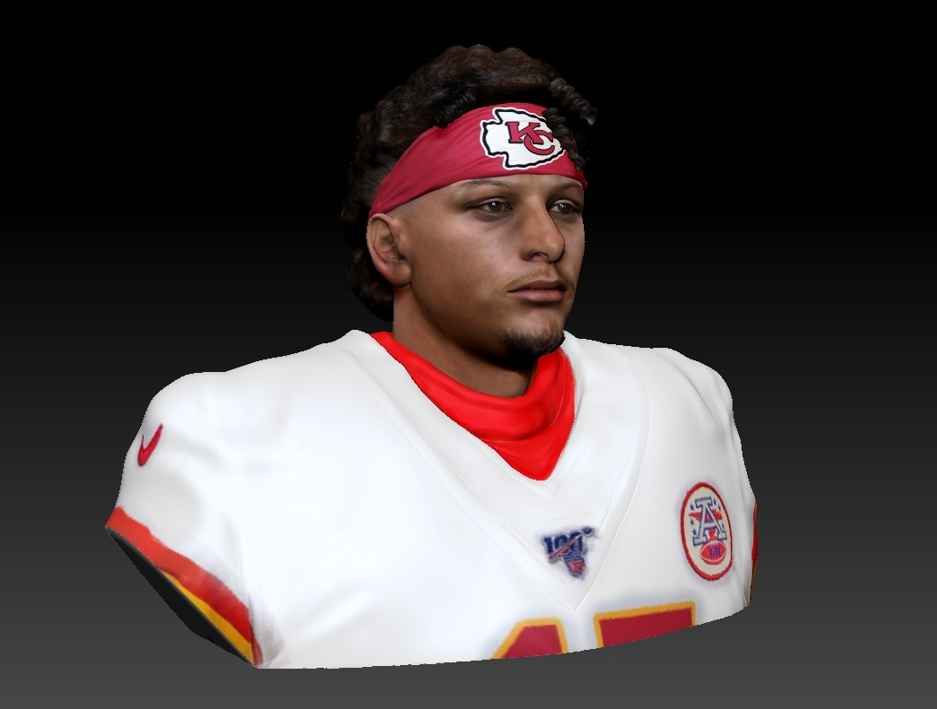 👤 NFL Patrick Mahomes 3d print bust・ 3D File for 3D printing・Cults