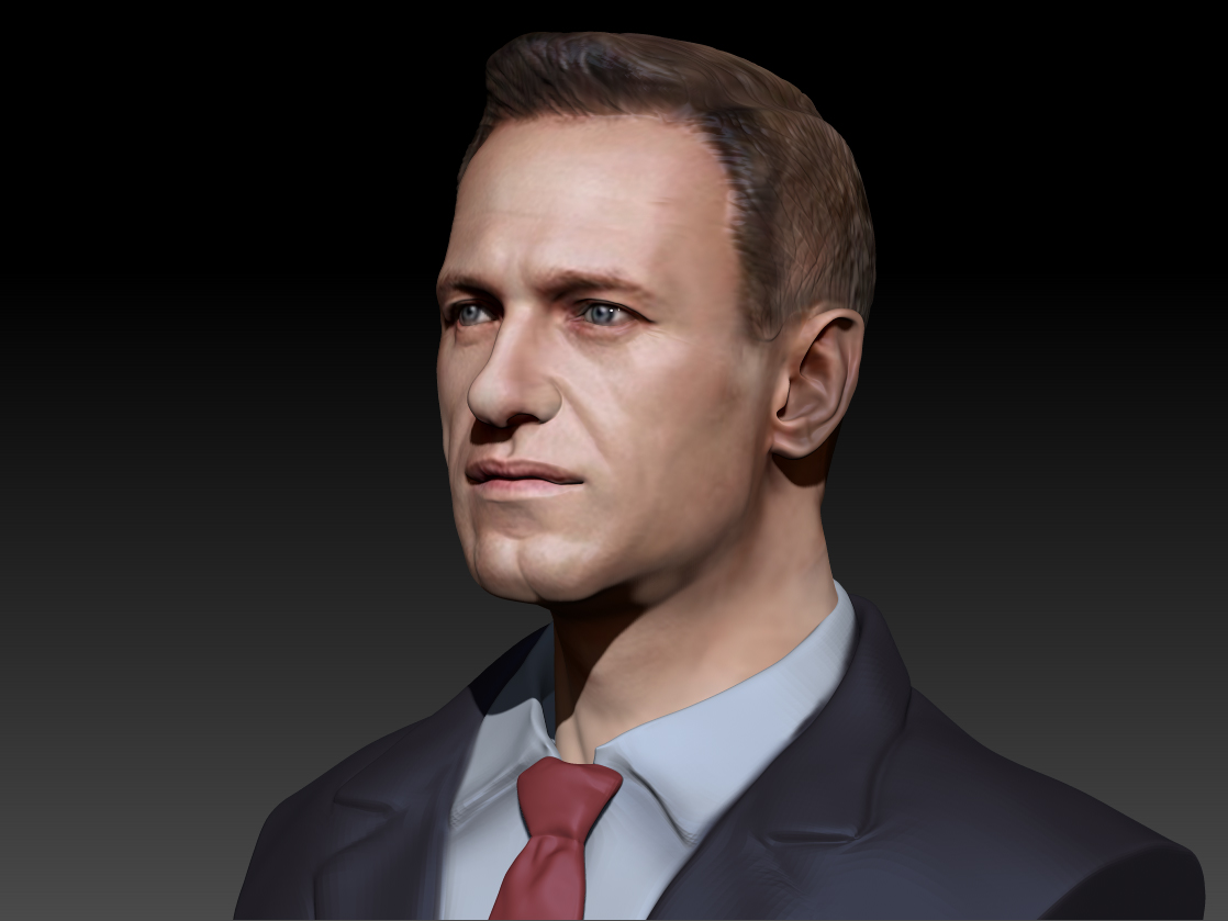 👤 Alexei Navalny 3d print bust FREE Textured・Free 3D File for 3D ...