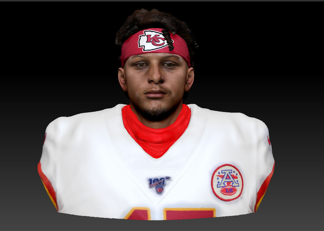 👤 NFL Patrick Mahomes 3d print bust・ 3D File for 3D printing・Cults