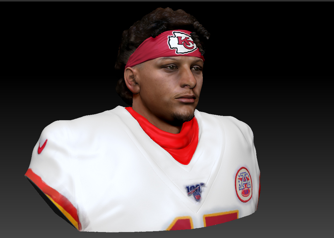 👤 NFL Patrick Mahomes 3d print bust・ 3D File for 3D printing・Cults
