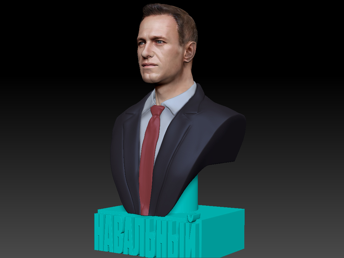 👤 Alexei Navalny 3d print bust FREE Textured・Free 3D File for 3D ...