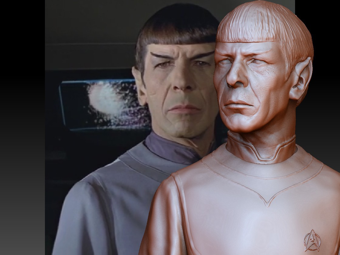 STL file Mr. Spock from Star Trek Leonard Nimoy bust ⭐ (OBJ)・3D ...