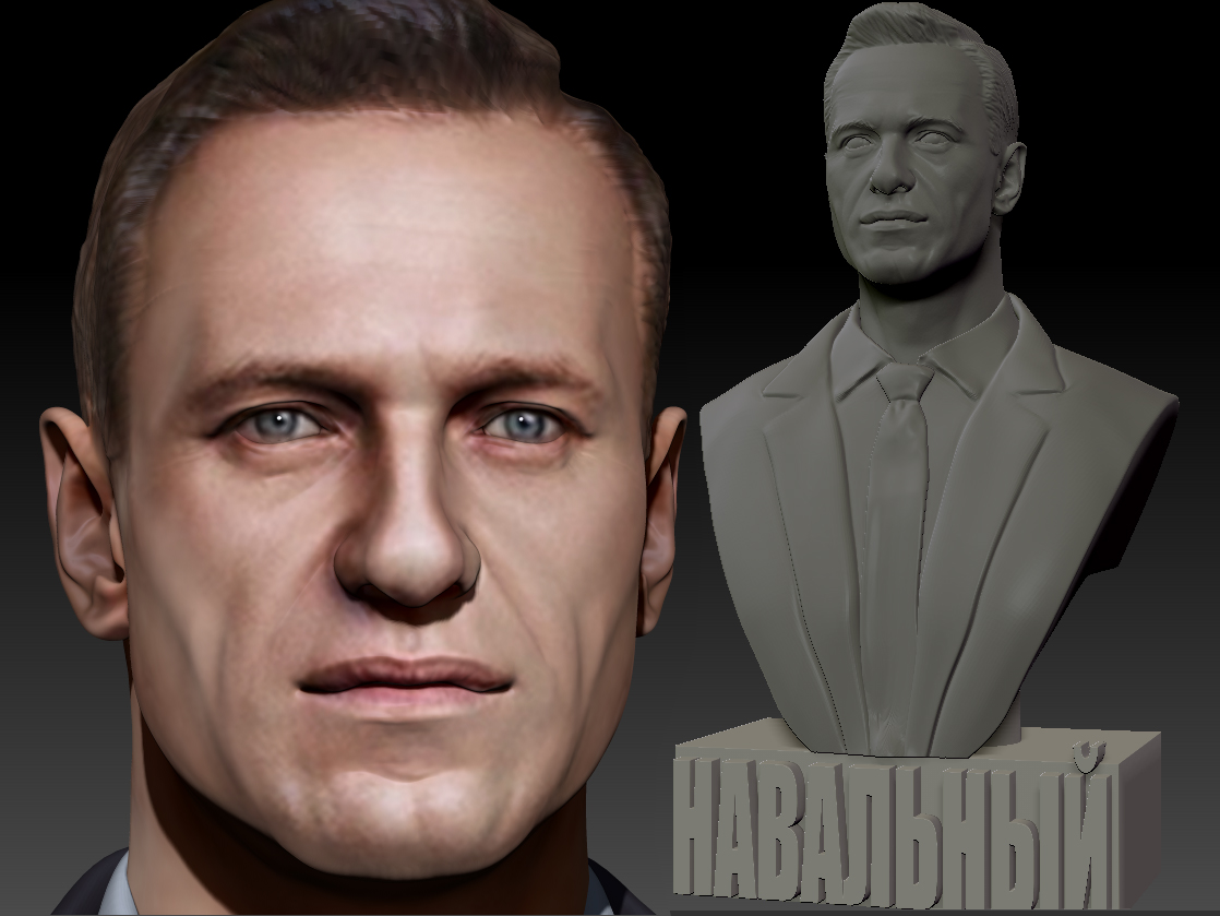 👤 Alexei Navalny 3d print bust FREE Textured・Arquivo 3D Grátis para ...