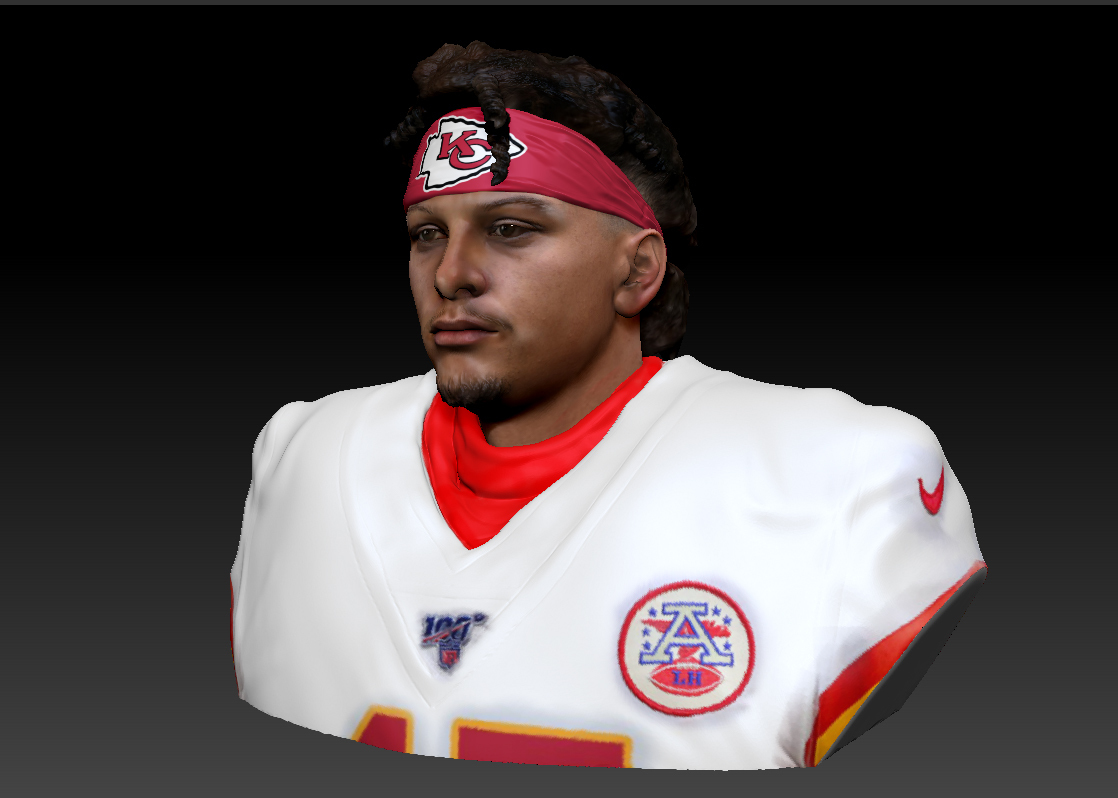 👤 NFL Patrick Mahomes 3d print bust・ 3D File for 3D printing・Cults
