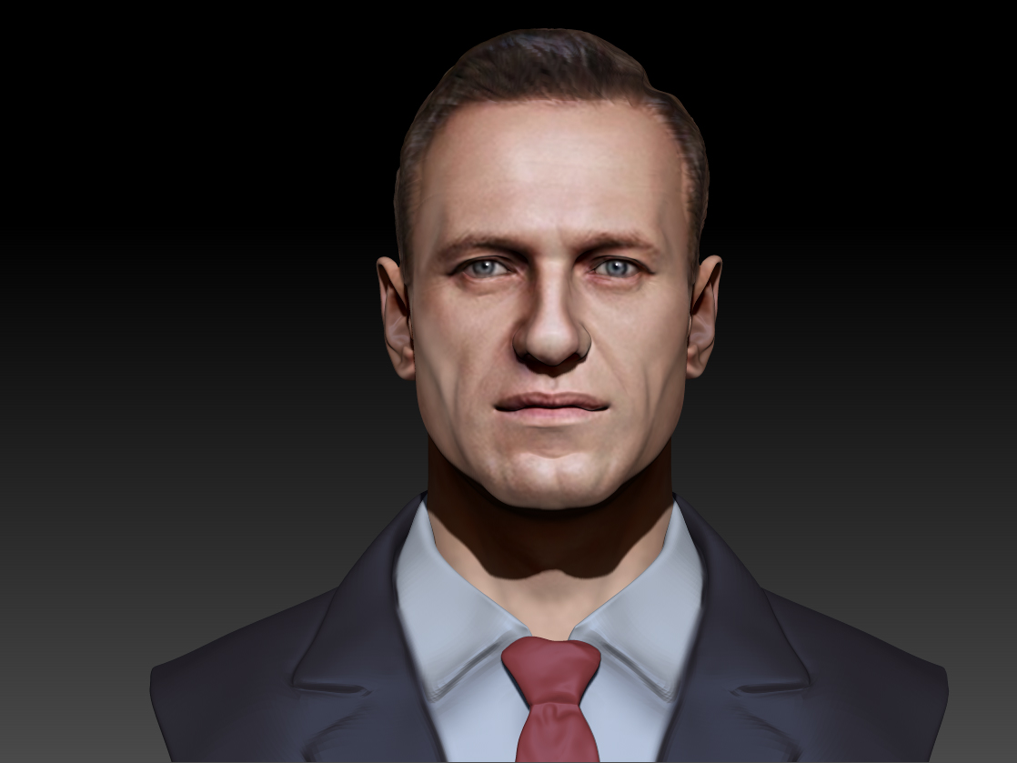 👤 Alexei Navalny 3d print bust FREE Textured・Free 3D File for 3D ...