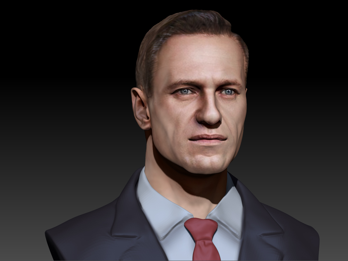 👤 Alexei Navalny 3d print bust FREE Textured・Free 3D File for 3D ...