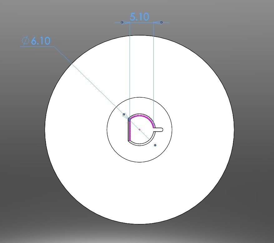 Free STL file Easy use 41mm light dimmer switch dial knob - 6mm D shaft ...
