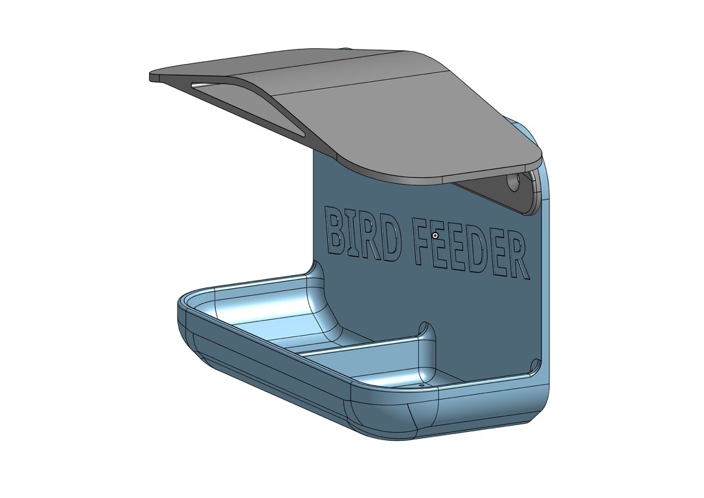 🐦 Bird feeder & water dish - Wall mounted・Free STL File for ・Cults