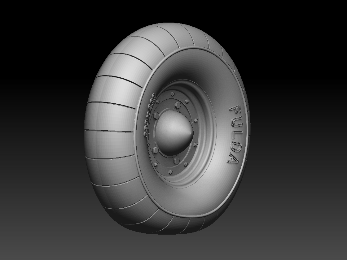 OBJ file Wheel balloon FULDA for VW Kubelwagen 🛞 ・3D printer design to ...