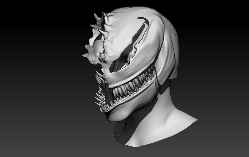 👹 Articulated Venom Mask・Free STL File for ・Cults