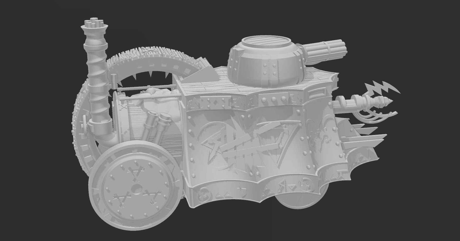 😤 Vermin Steam Tank Ratman RatTank v3・ STL File for 3D printing・Cults