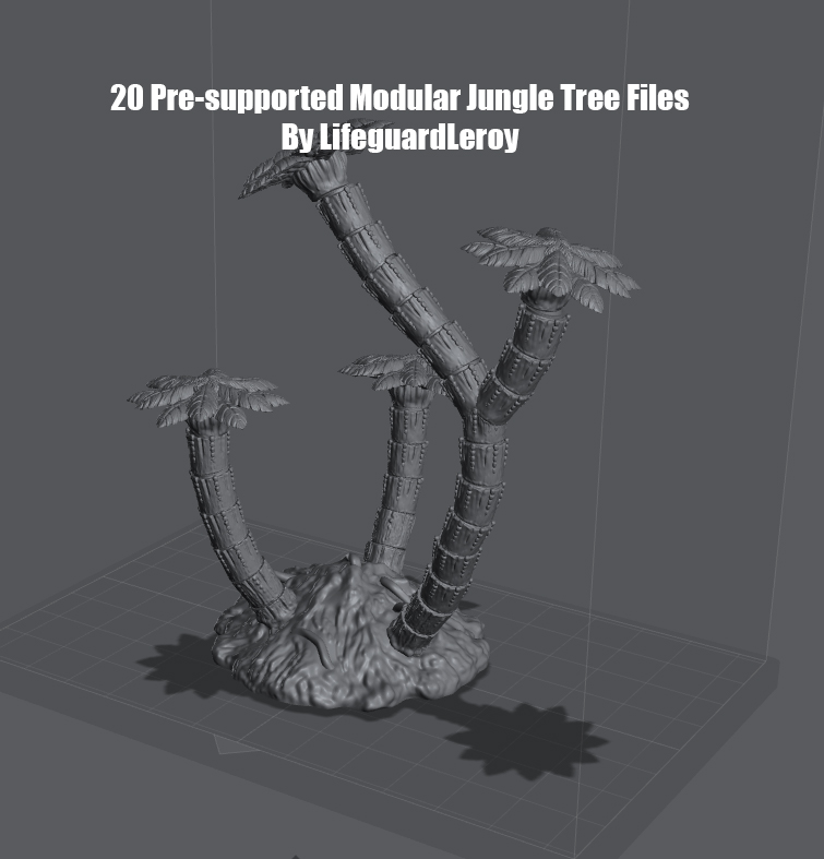 🌳 Modular Jungle Tree Pack 1・ 3D File for ・Cults