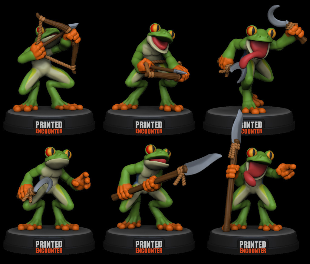 Free 3D file Frogfolk Sample Set 🎲 ・3D print model to download・Cults