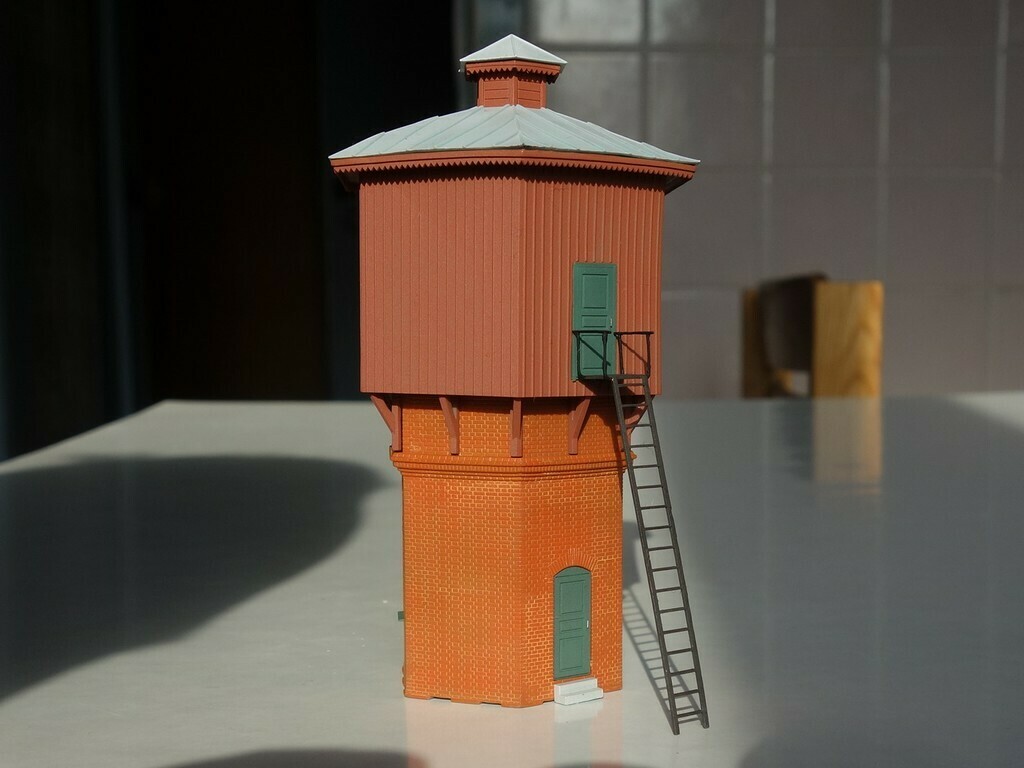 Free 3D file Small water tower 1:120 🤏 ・3D printer model to download・Cults