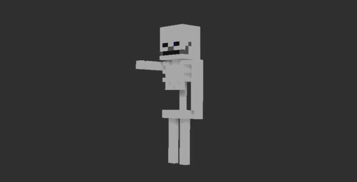 STL file SKELETON - MINECRAFT 💀 (OBJ)・3D print object to download・Cults