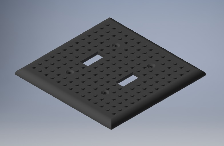 🏗 Lego 2-Gang Light Switch Cover Plate・Free 3D File for ・Cults