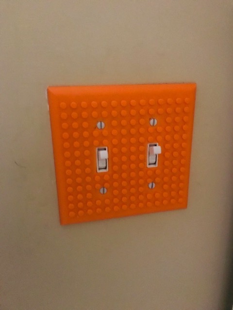 🏗 Lego 2-Gang Light Switch Cover Plate・Free 3D File for ・Cults