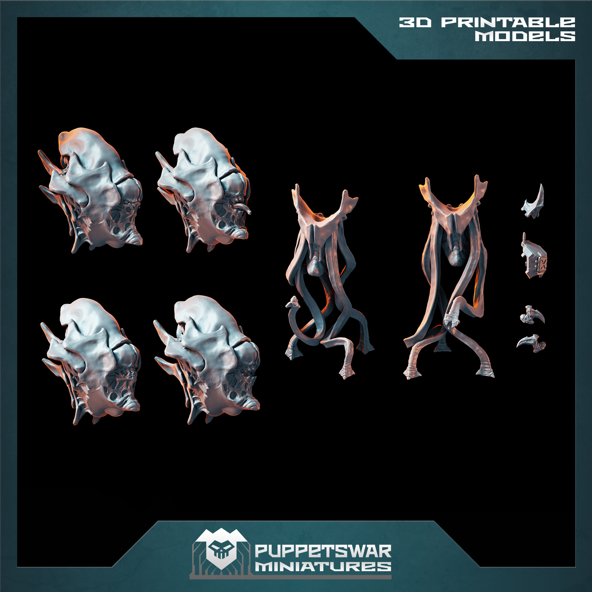 3D file Insectoids - Brain Bugs 🧠 ・3D printable design to download・Cults