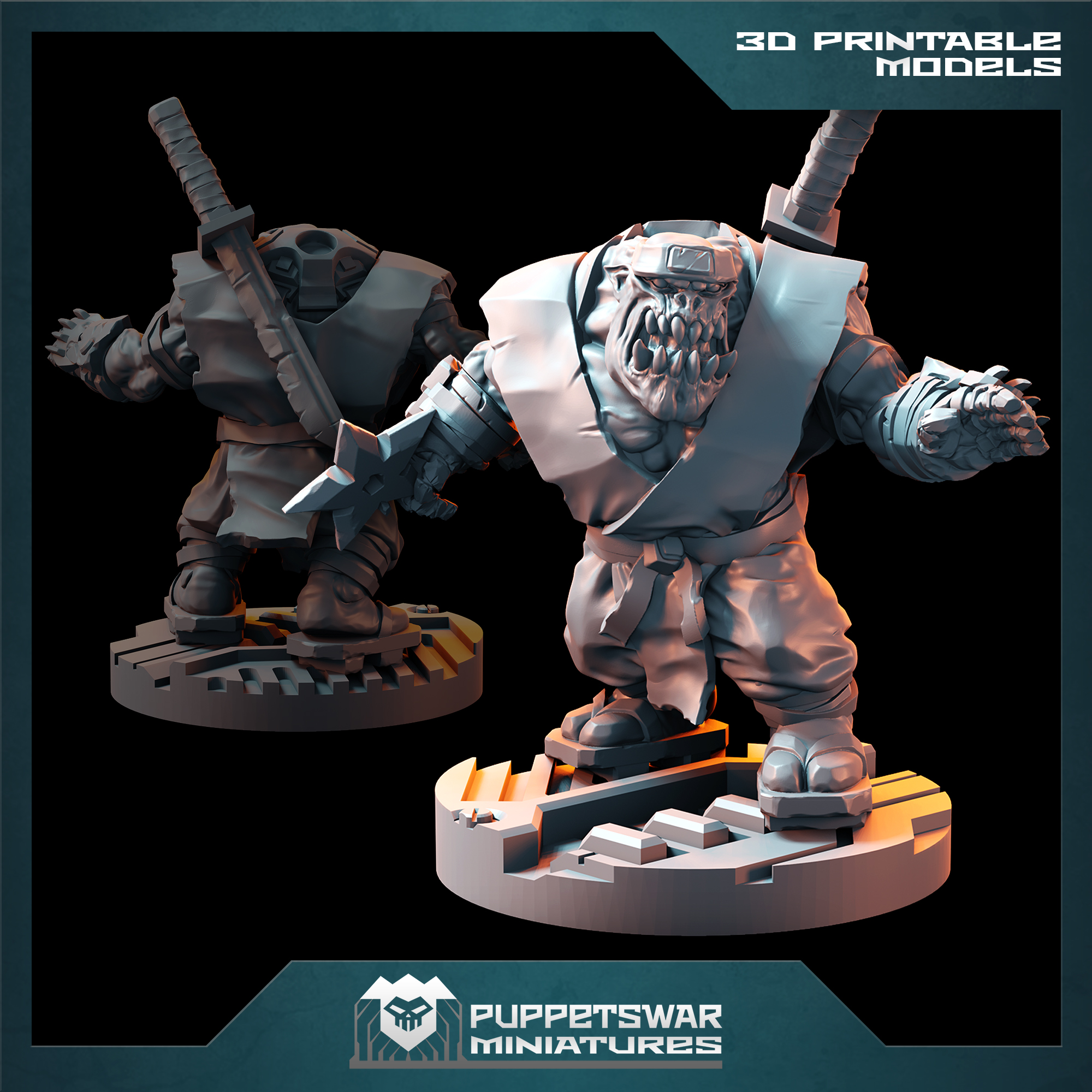 3D file Ninja Orcs Squad 🥷 ・3D printer design to download・Cults