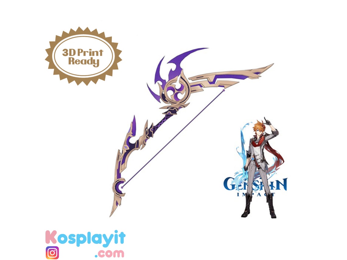 STL file Genshin Impact - Thundering Pulse Bow - Digital 3D Model Files ...