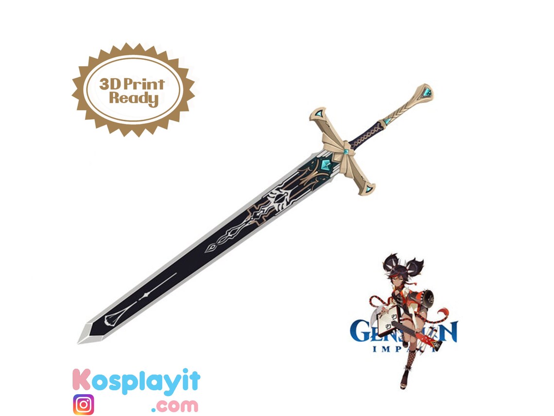 STL file Genshin Impact - Favonius Greatsword - Digital 3D Model Files ...