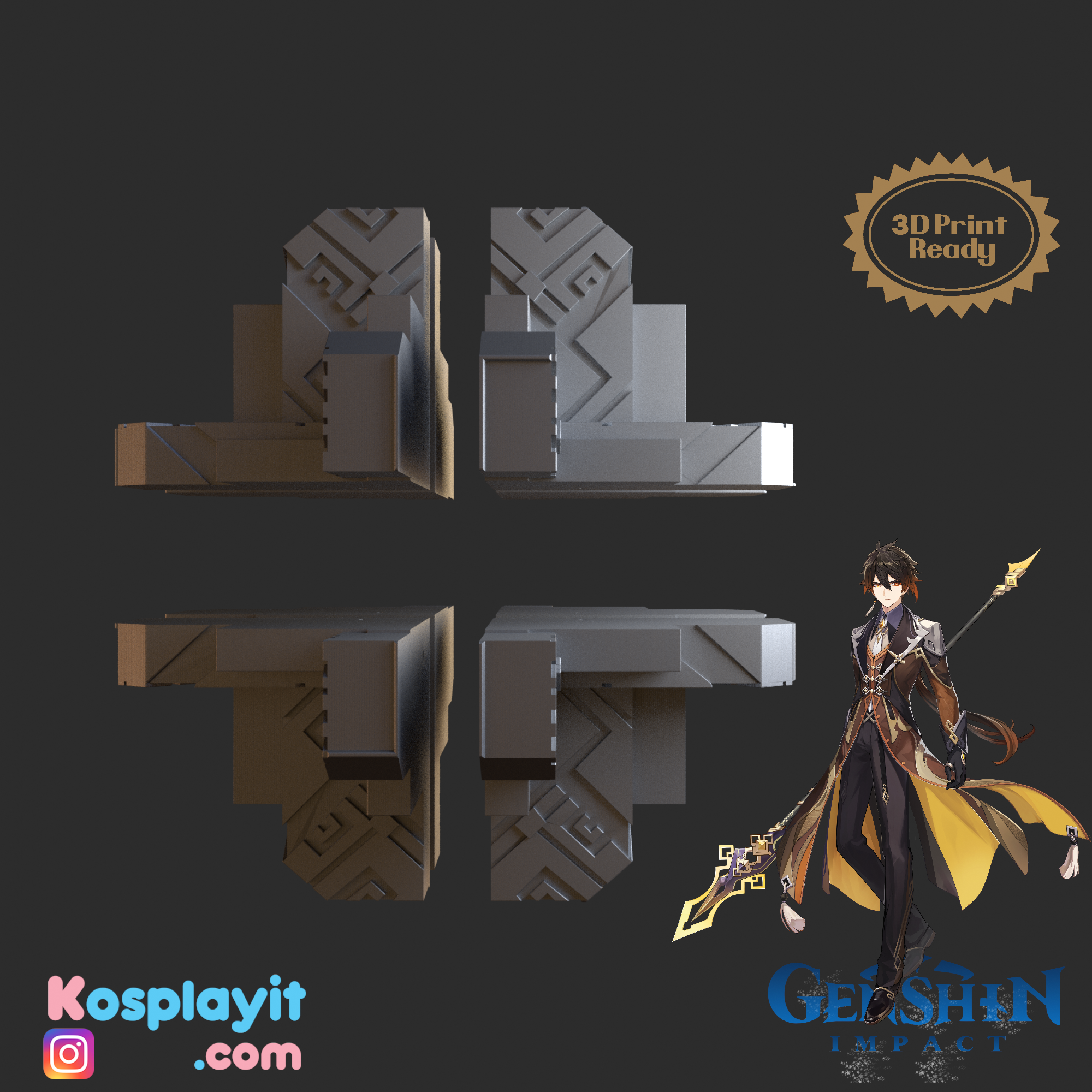 🎲 Genshin Impact - Zhongli Orb - Digital 3D Model Files - Zhongli ...