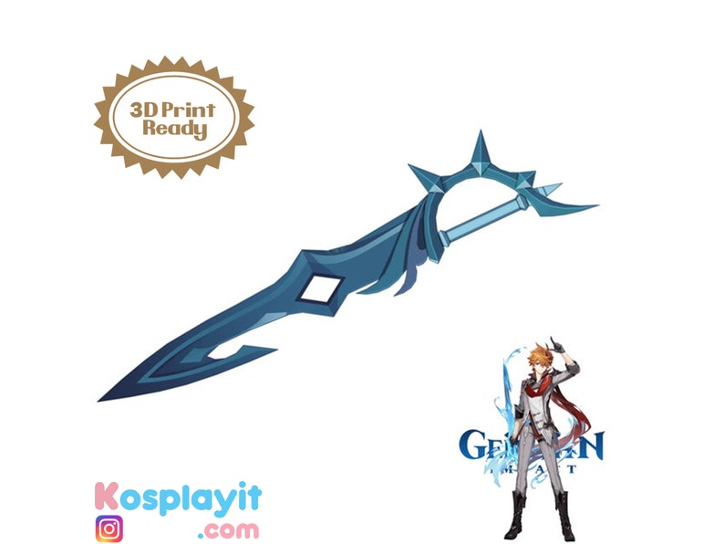 🗡️ Genshin Impact - Childe/Tartaglia Single Sword - Digital 3D Model ...