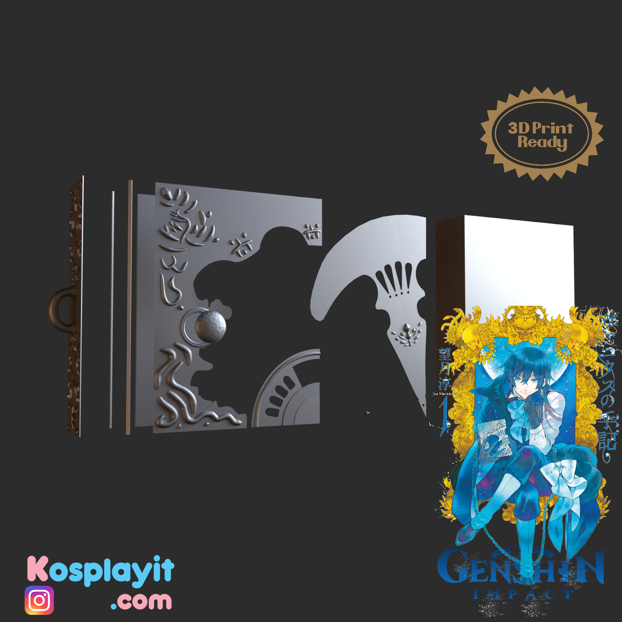 📚 Vanitas Book 3D Model/Digital File - Vanitas Cosplay - Vanitas No ...