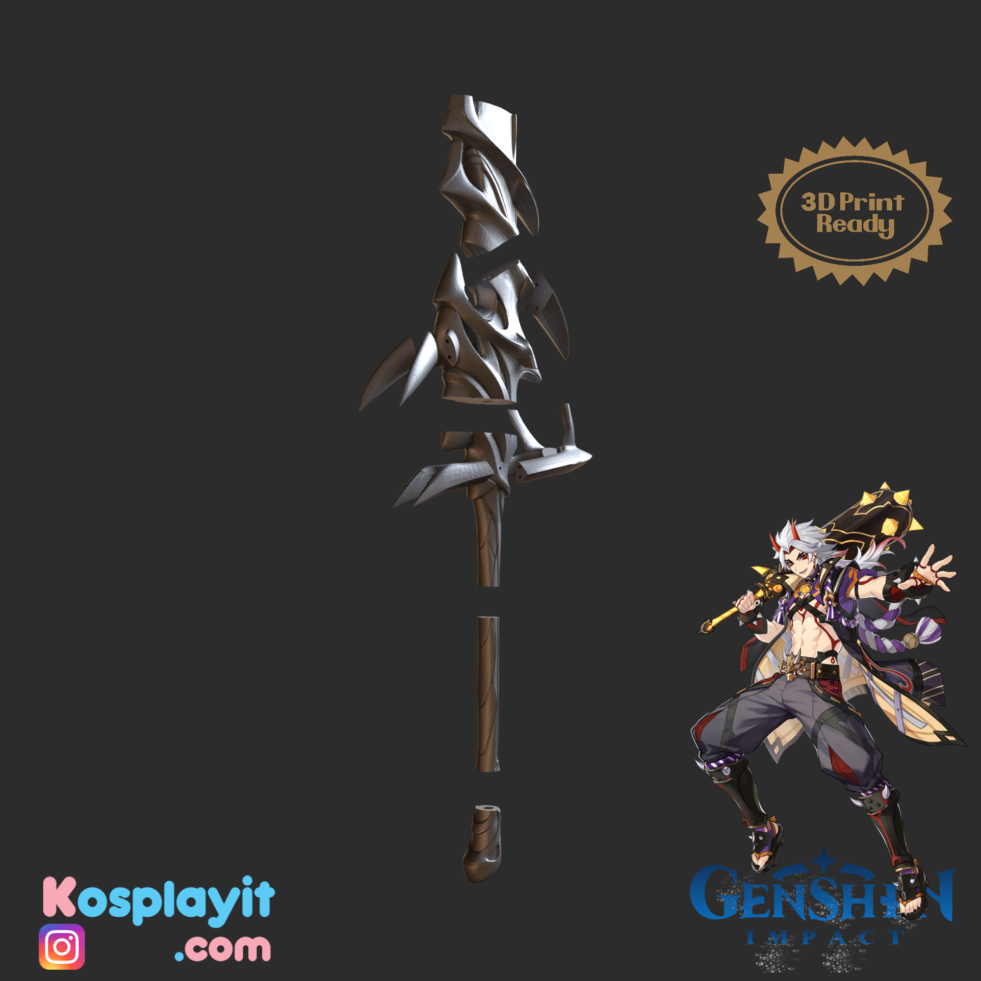 STL file Genshin Impact - Redhorn Stonethresher - Digital 3D Model ...