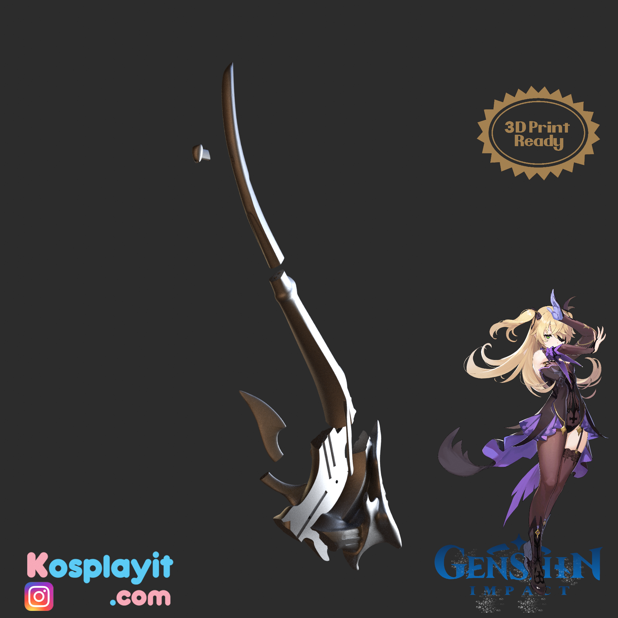 🏹 Genshin Impact - Hamayumi - Digital 3D Model Files - Fischl Cosplay ...