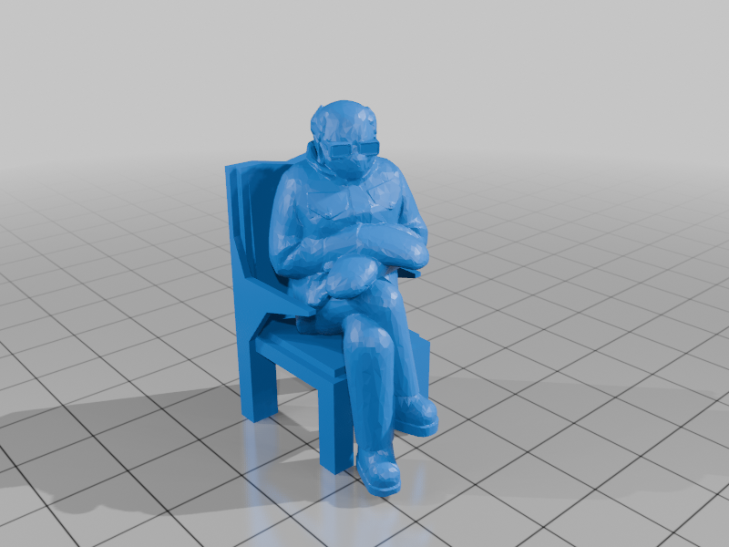 Free 3D file Bernie in chair 2024 🪑 ・3D print object to download・Cults