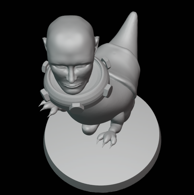 🦖 Dennis - TTRPG Miniature - Dinosaur Man - Space Dragon・Free STL File ...