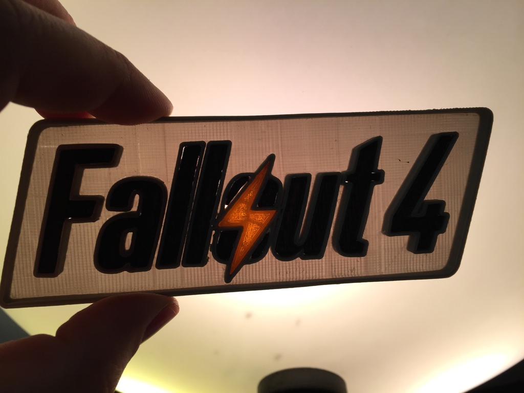 👾 Fallout 4 Logo・Free 3D File for ・Cults