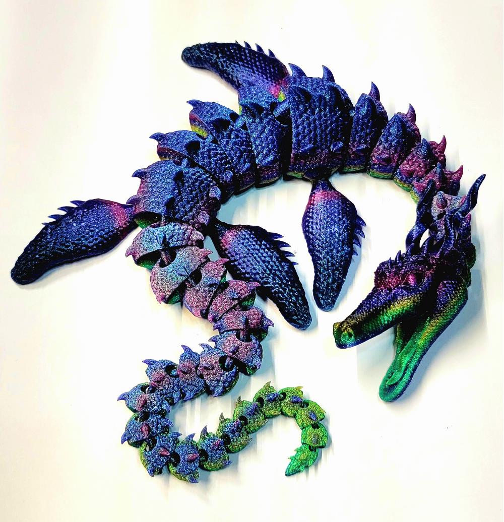 🐉 Majestic Sea Dragon - Fully Articulated・ STL File for ・Cults