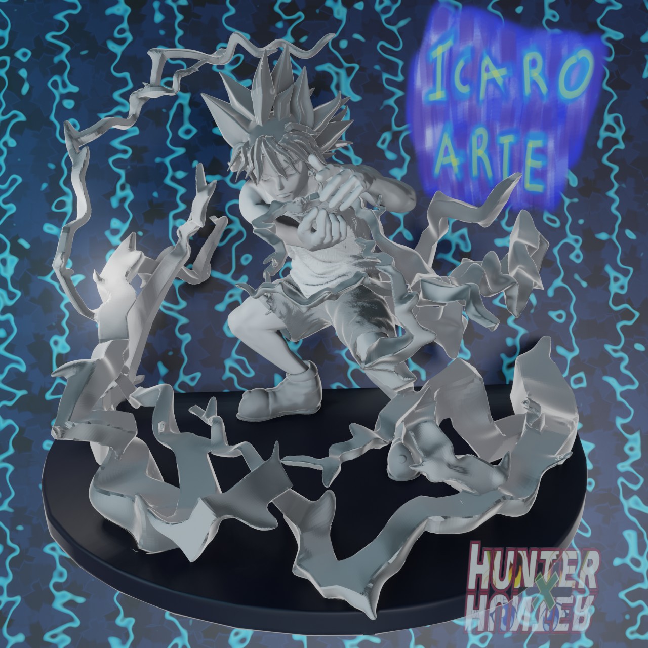 STL file fan art killua zoldyck - god speed - hxh 🎨 ・3D printer model ...