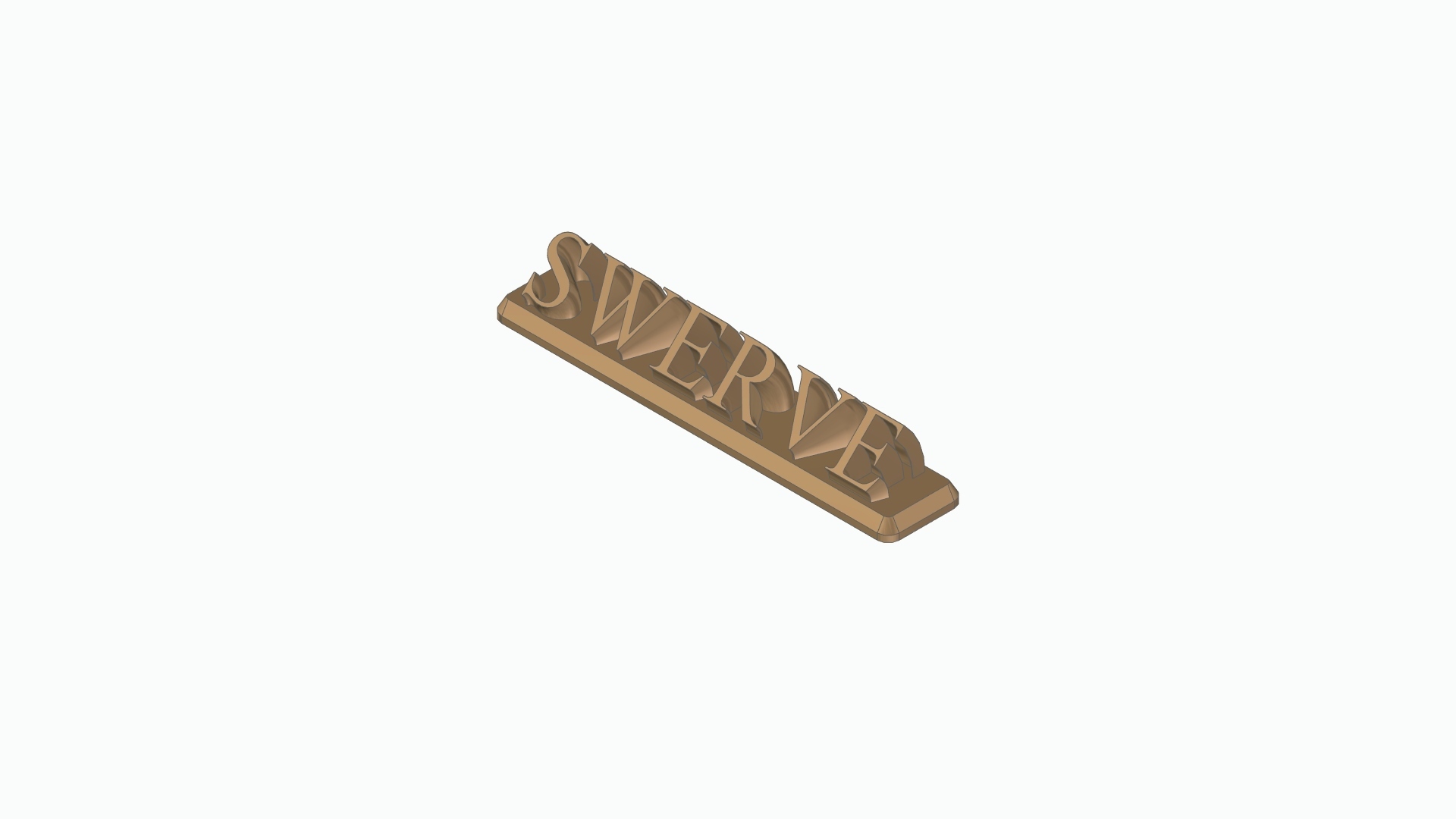 👾 SWERVE 3D Nametag・ 3D File for 3D printing・Cults