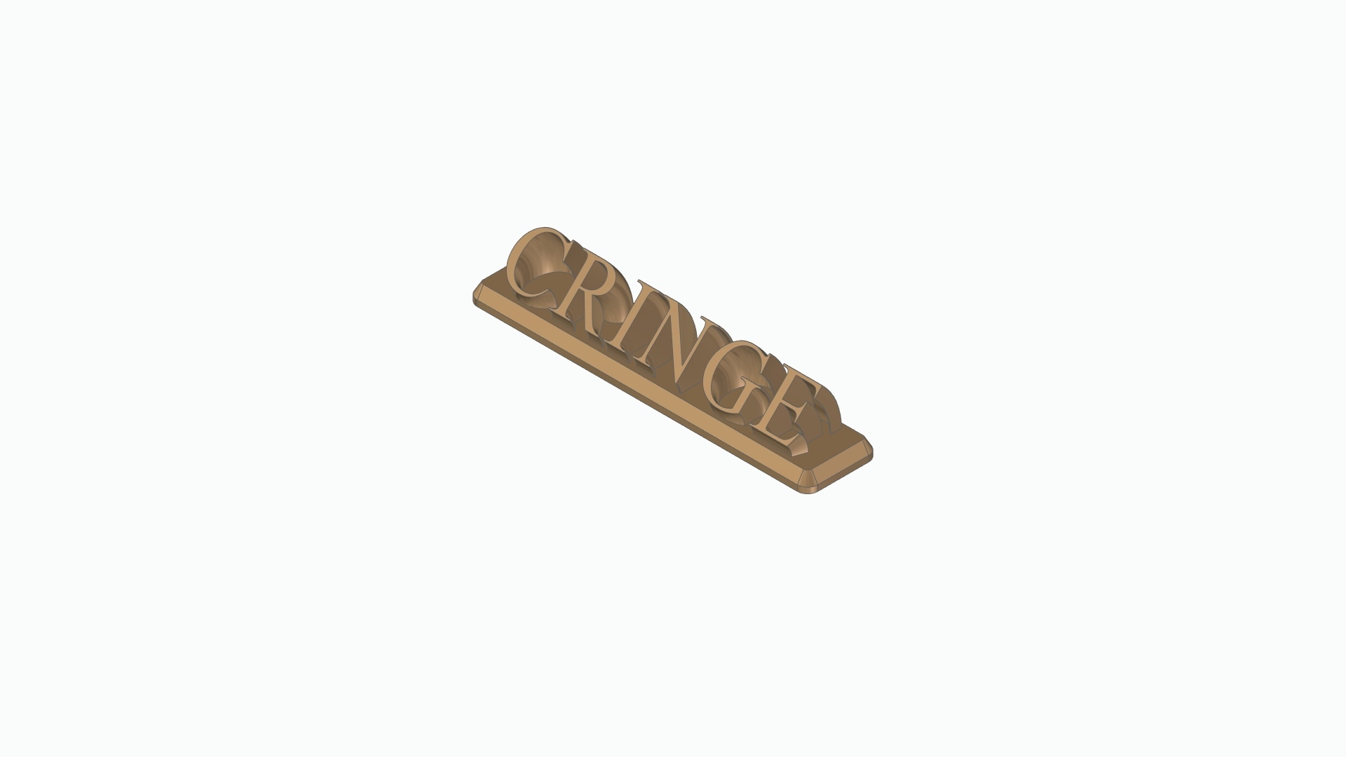 👾 CRINGE 3D Nametag・ 3D File for 3D printing・Cults