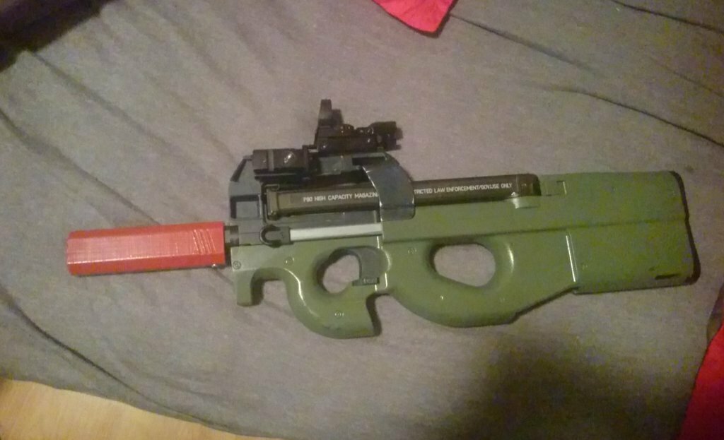 Free 3D file Airsoft P90 140mm Silencer - Based on Ace1 Arms Supressor ...