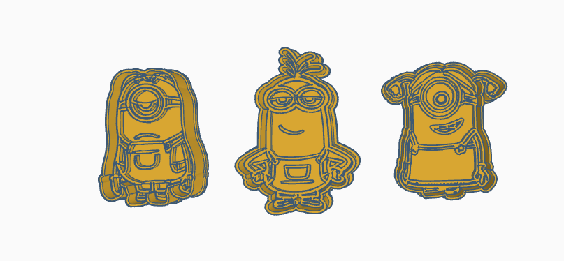 STL file SET OF 6 MINIONS COOKIE CUTTERS 🍪 ・3D print design to download ...
